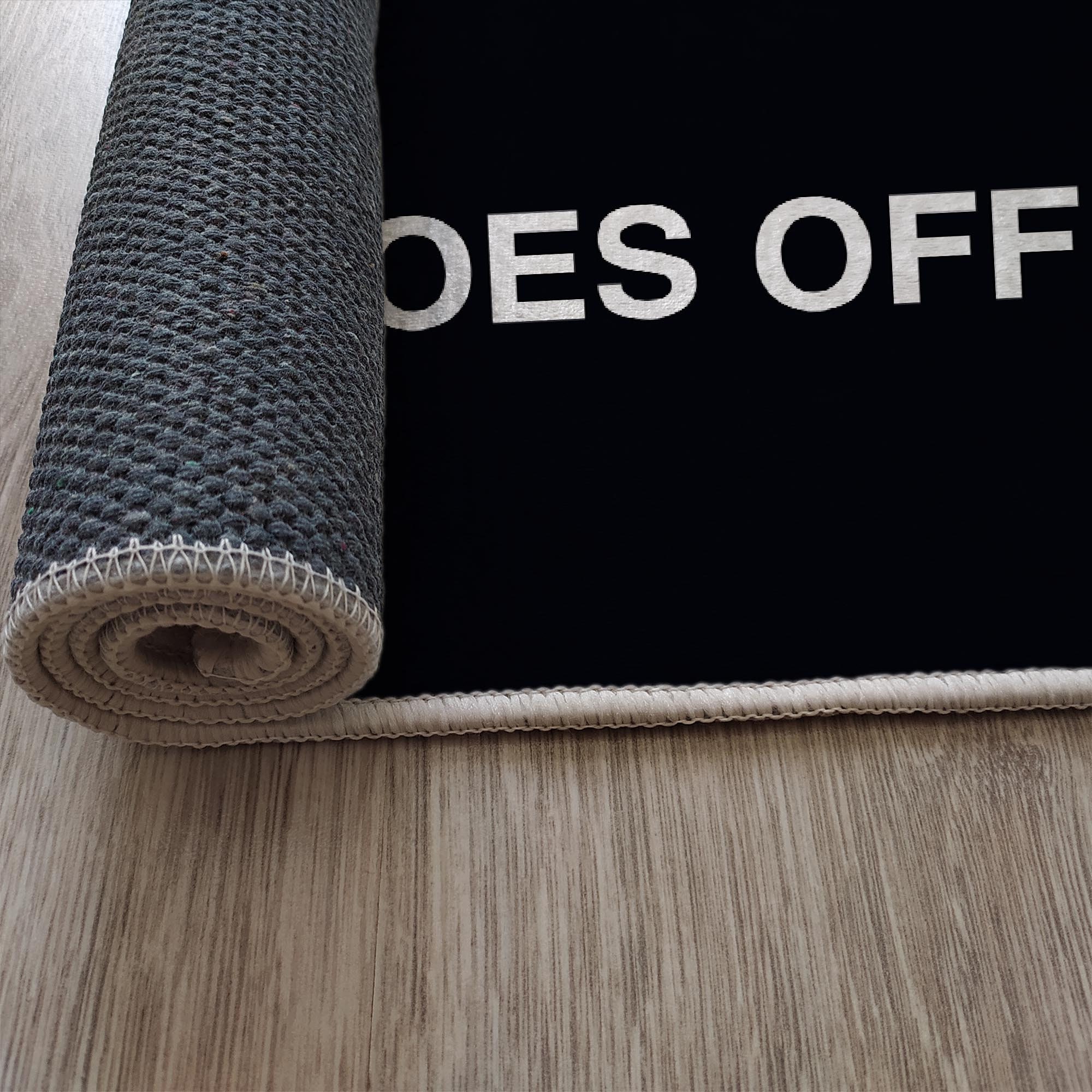 Shoes off Rug Black White Shoes Off Custom Rug Cool Area - Etsy