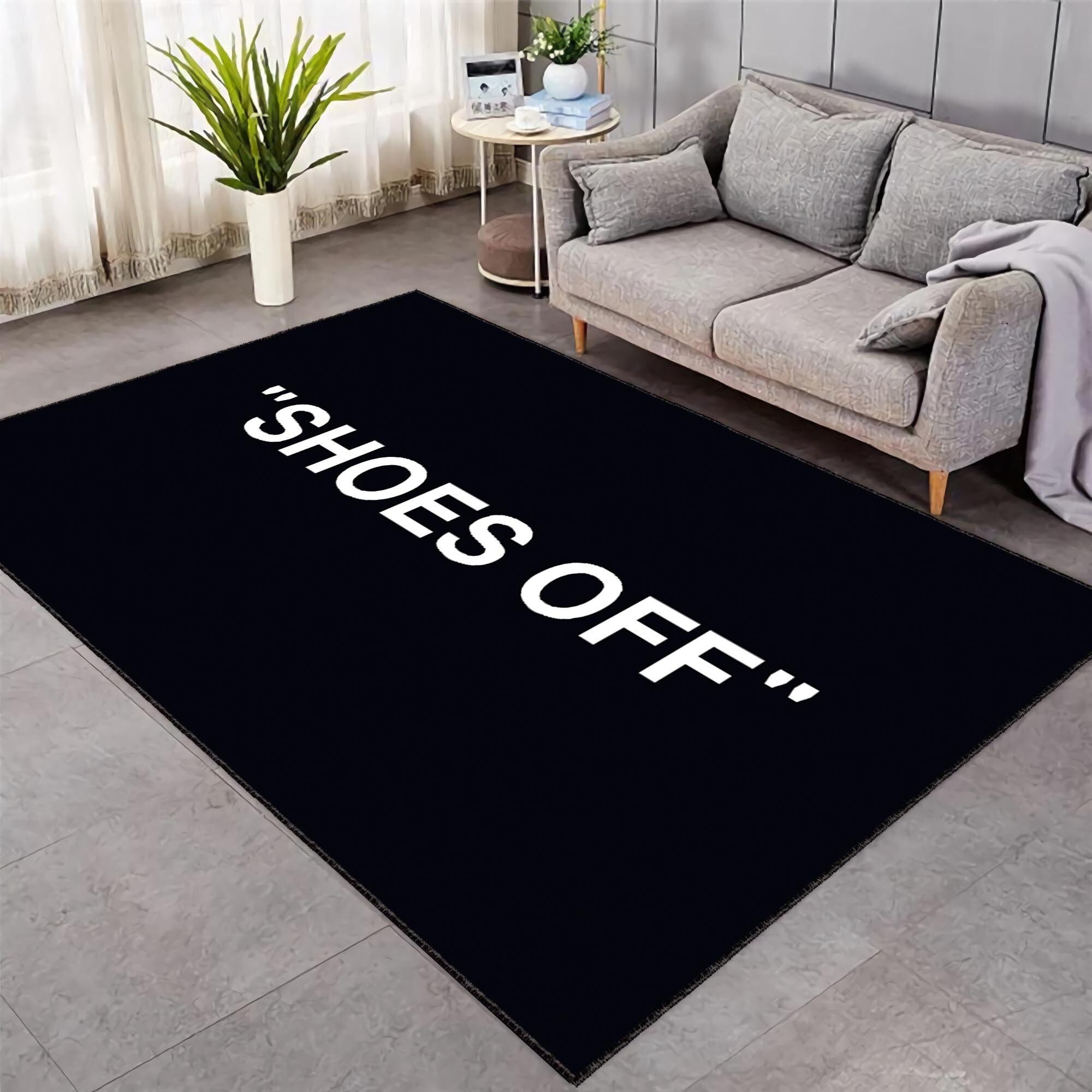 Shoes off Rug Black White Shoes Off Custom Rug Cool Area - Etsy