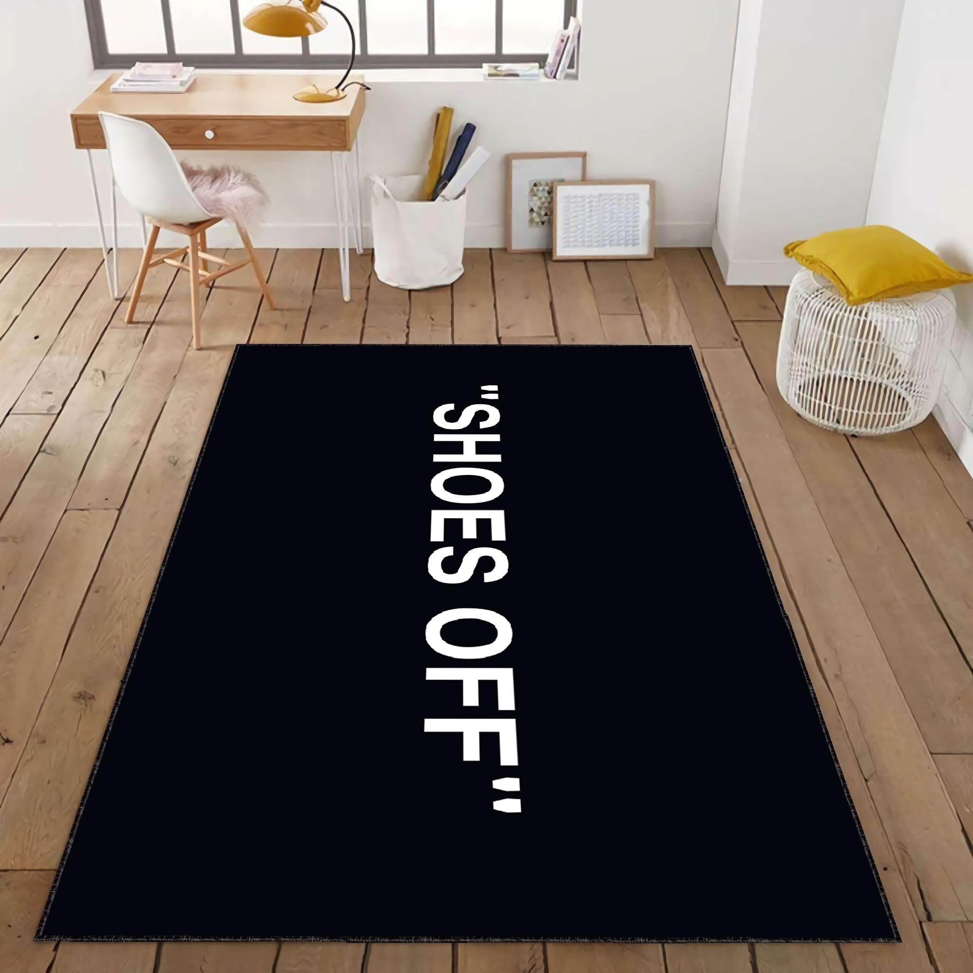 Shoes off Rug Black White Shoes Off Custom Rug Cool Area - Etsy