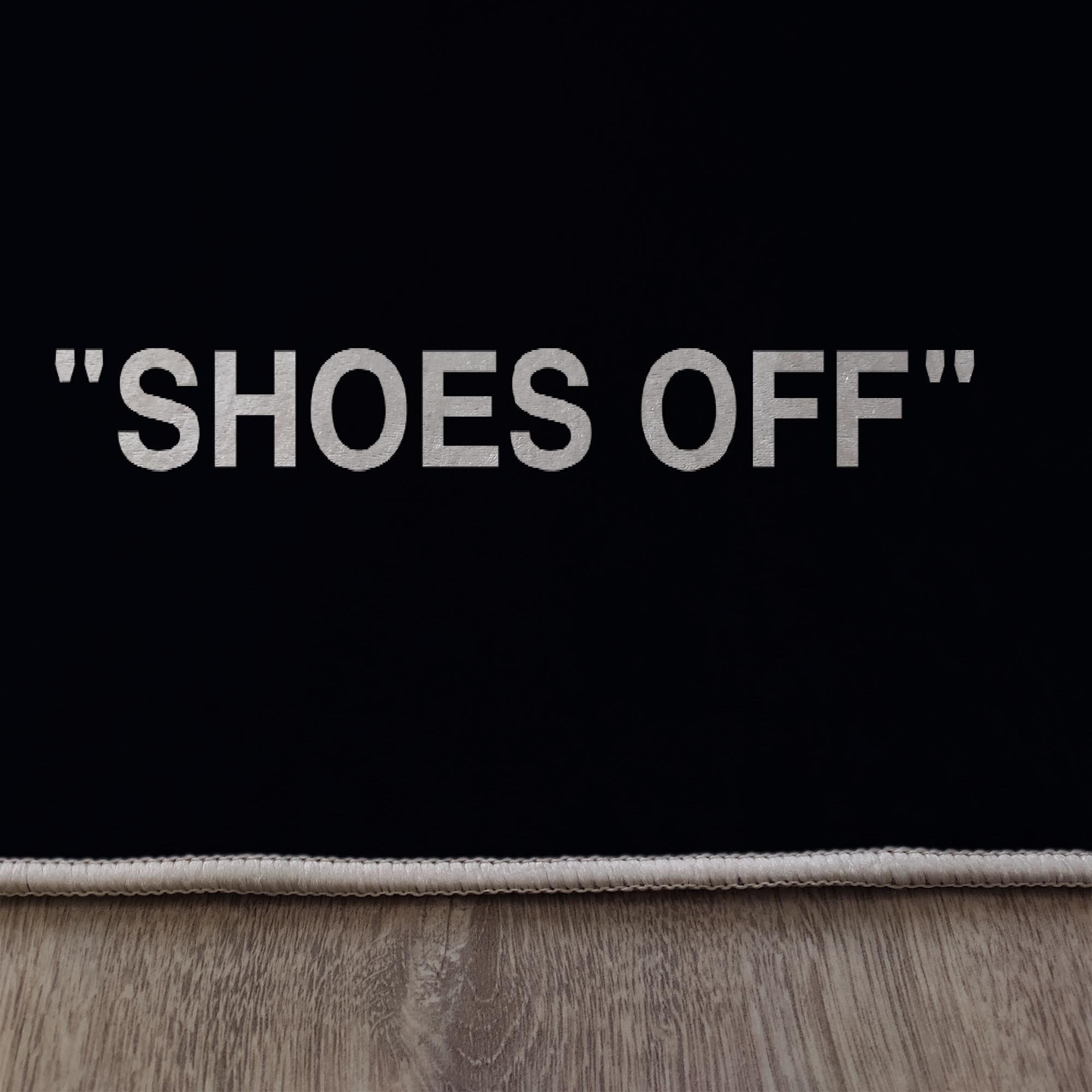 Shoes off Rug Black White Shoes Off Custom Rug Cool Area - Etsy