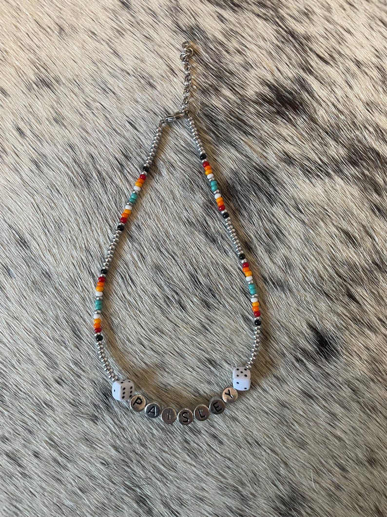 CUSTOM Western Beaded Choker - “in Between” - Western Beaded Choker ...