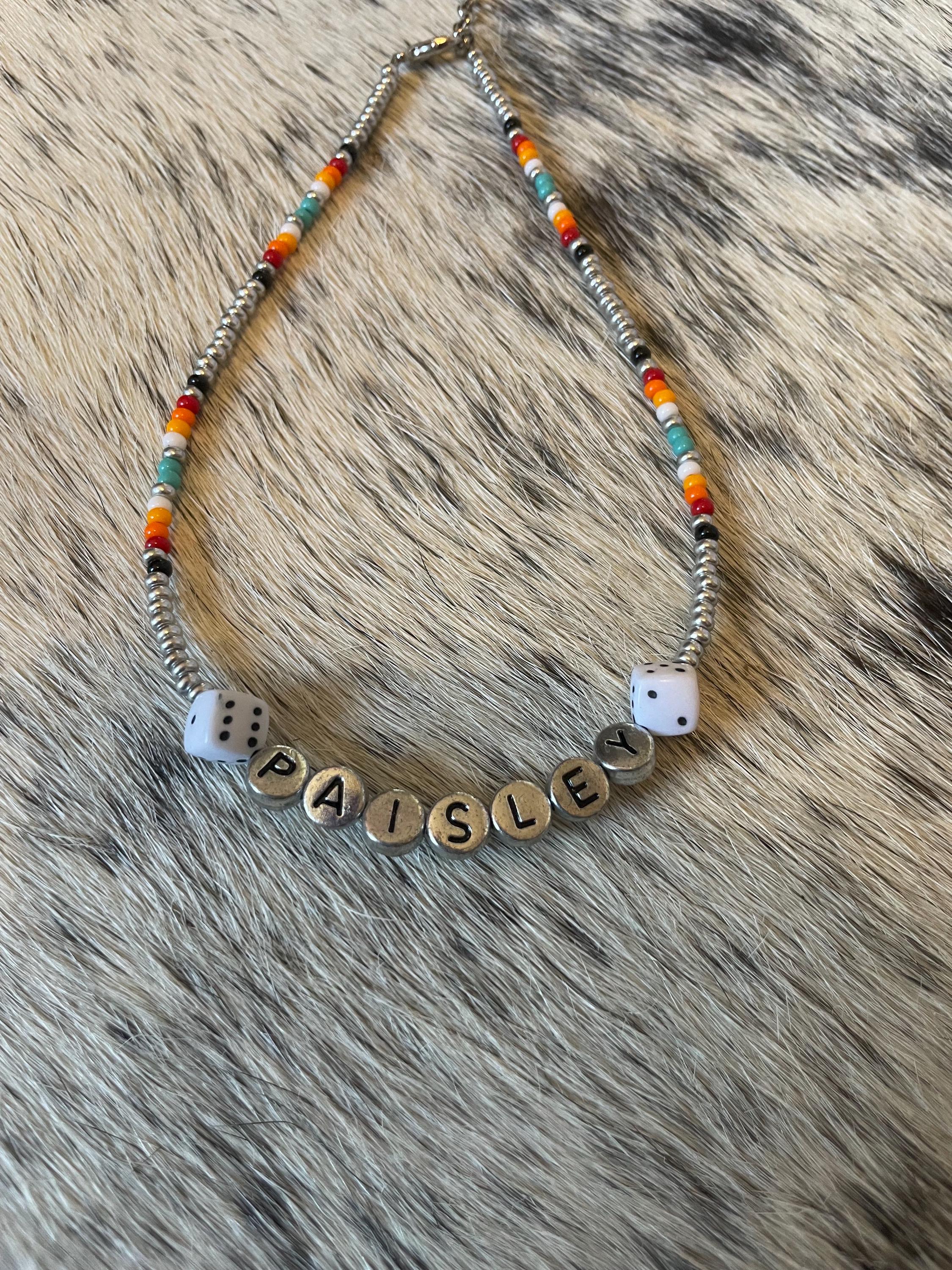CUSTOM Western Beaded Choker - “in Between” - Western Beaded Choker ...