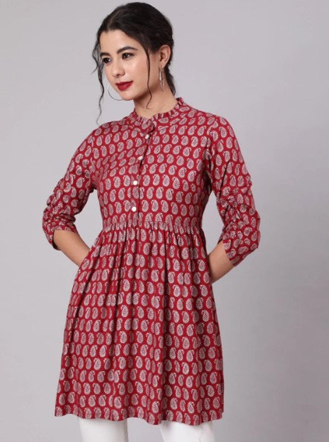Short Kurtis for Women Kurtas & Kurtis Tunic Tops Tunics for Women ...