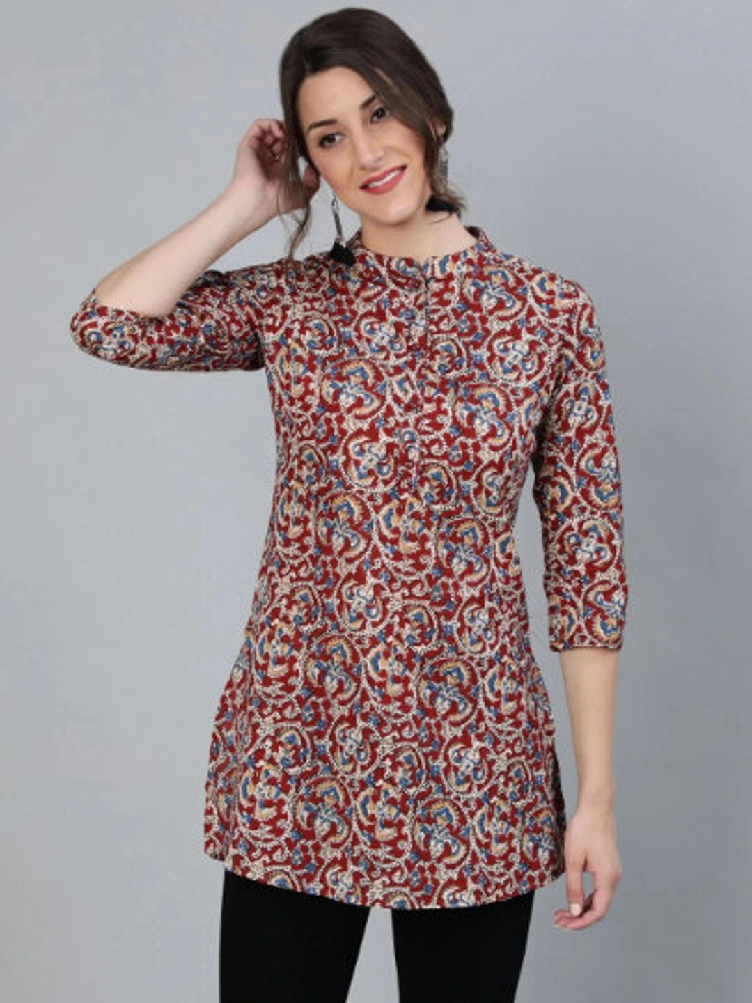 Short Kurtis for Women Kurtas & Kurtis Tunic Tops Tunics for Women ...