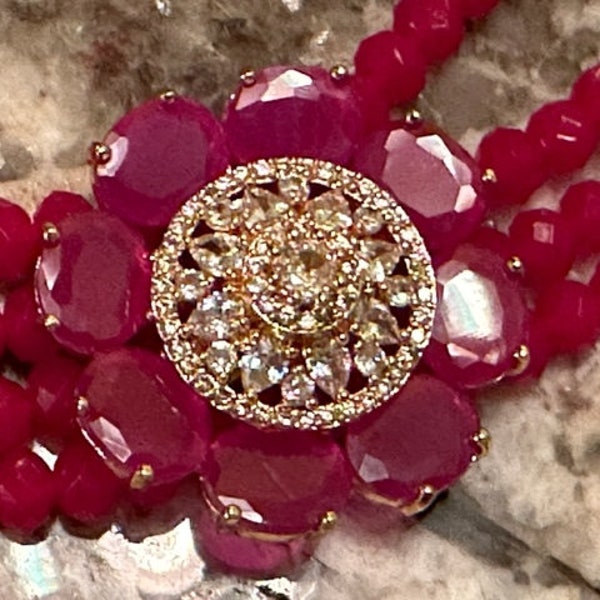 Indian Red Choker Necklace - Etsy