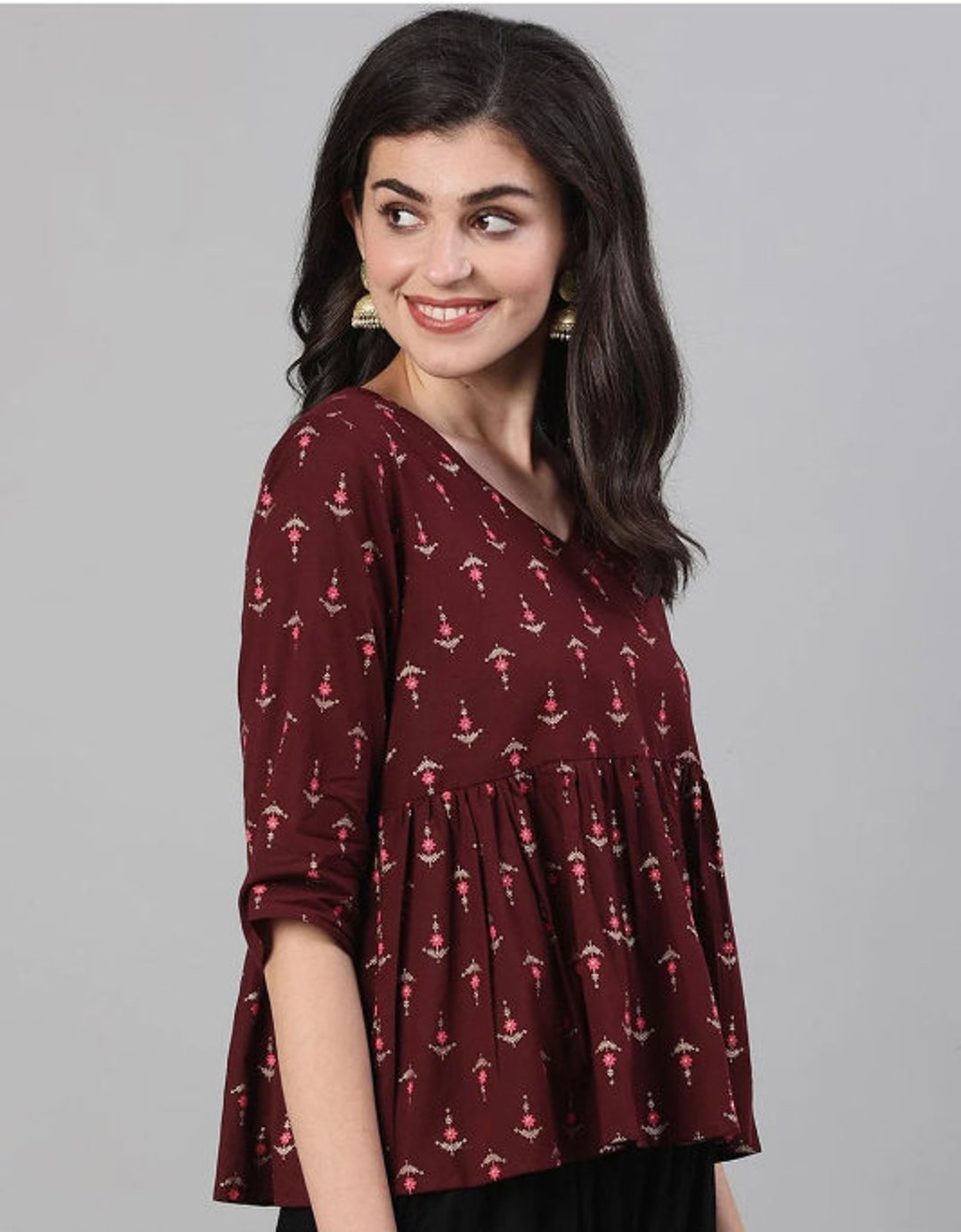 Short Kurtis for Women Kurtas & Kurtis Tunic Tops Tunics for Women ...