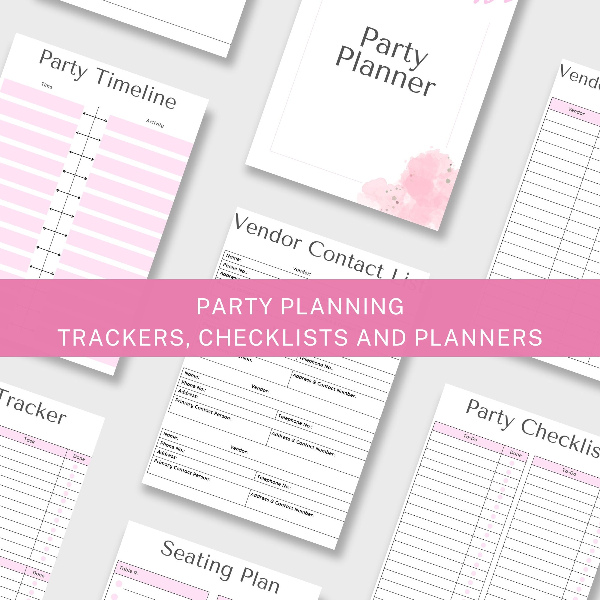 Printable Party Planner | Event Organizer | Party Budget Planner ...