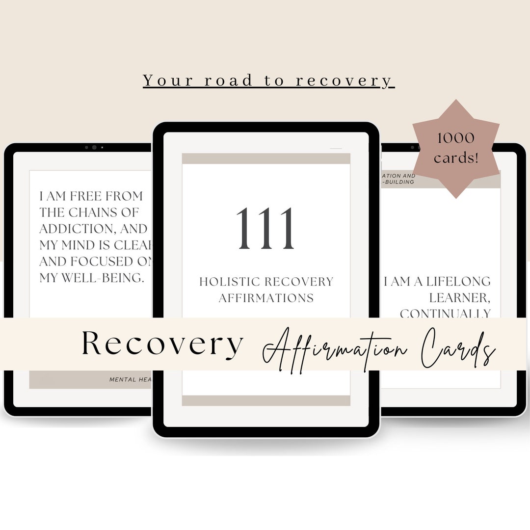 Digital Recovery Affirmation Cards 111 Positive Mental Health ...