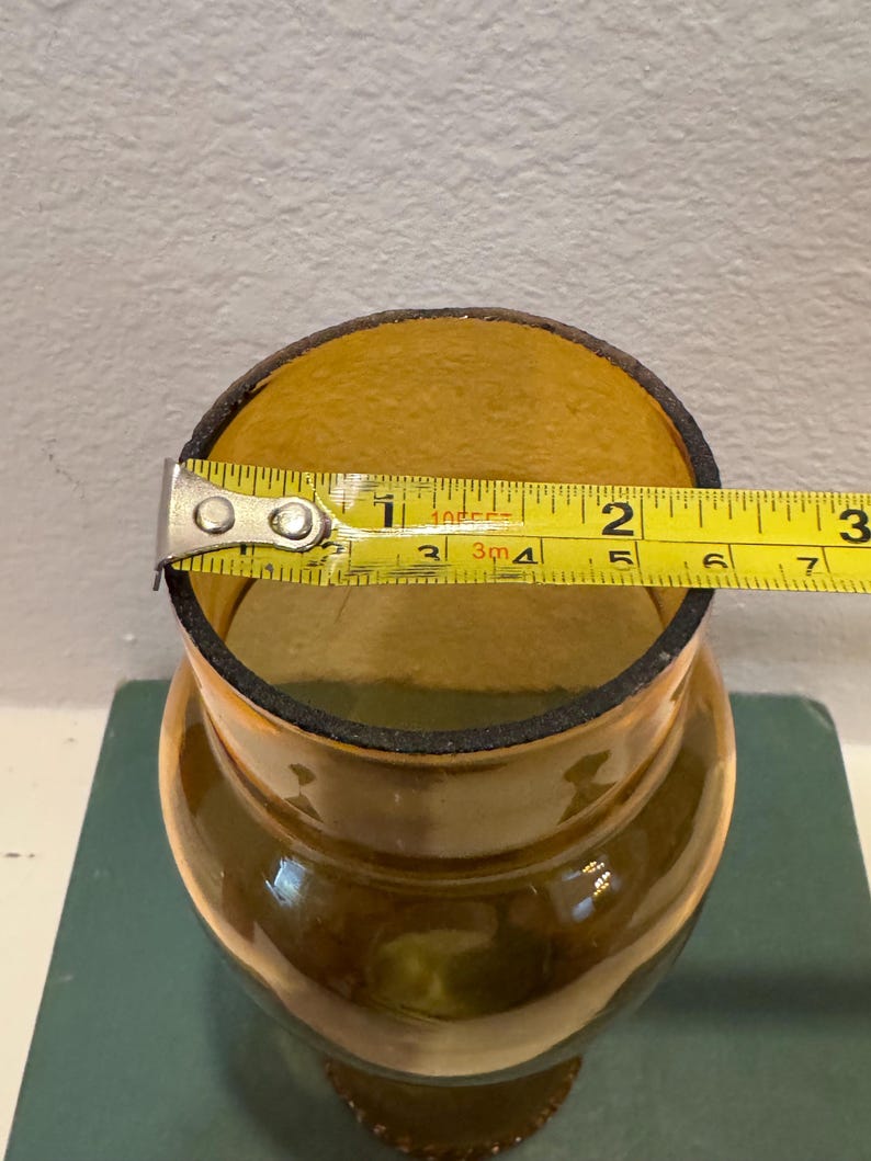 Vintage Amber Color Oil Lamp Chimney/flute With Ruffled Detailing at ...