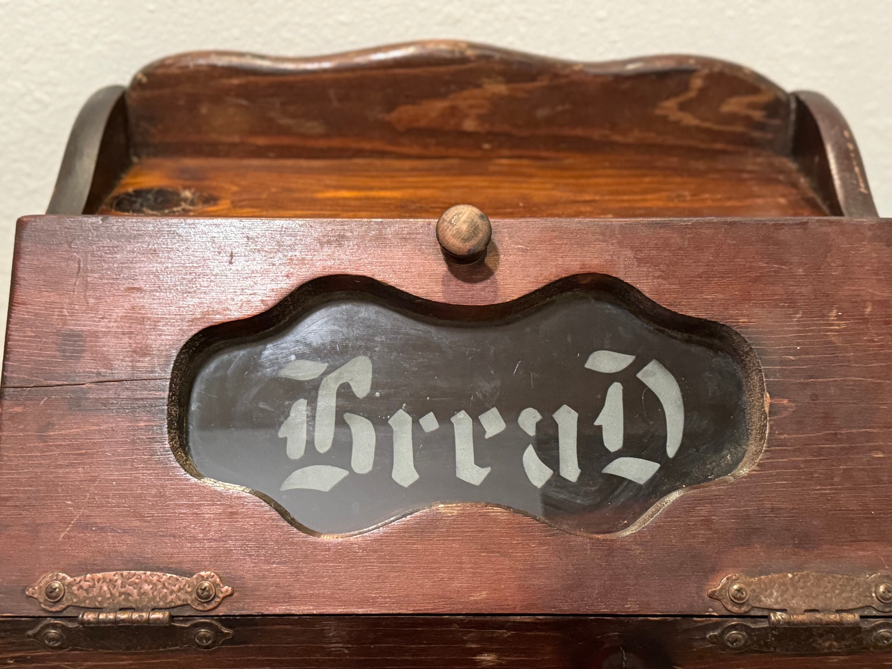 Vintage Large Wooden Bread Box - Etsy