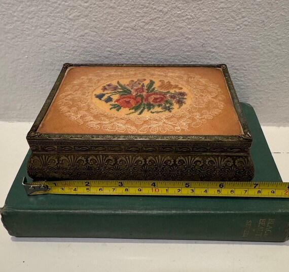 Antique Early 1900s Victorian Petit Pointe Needlepoin… - Gem