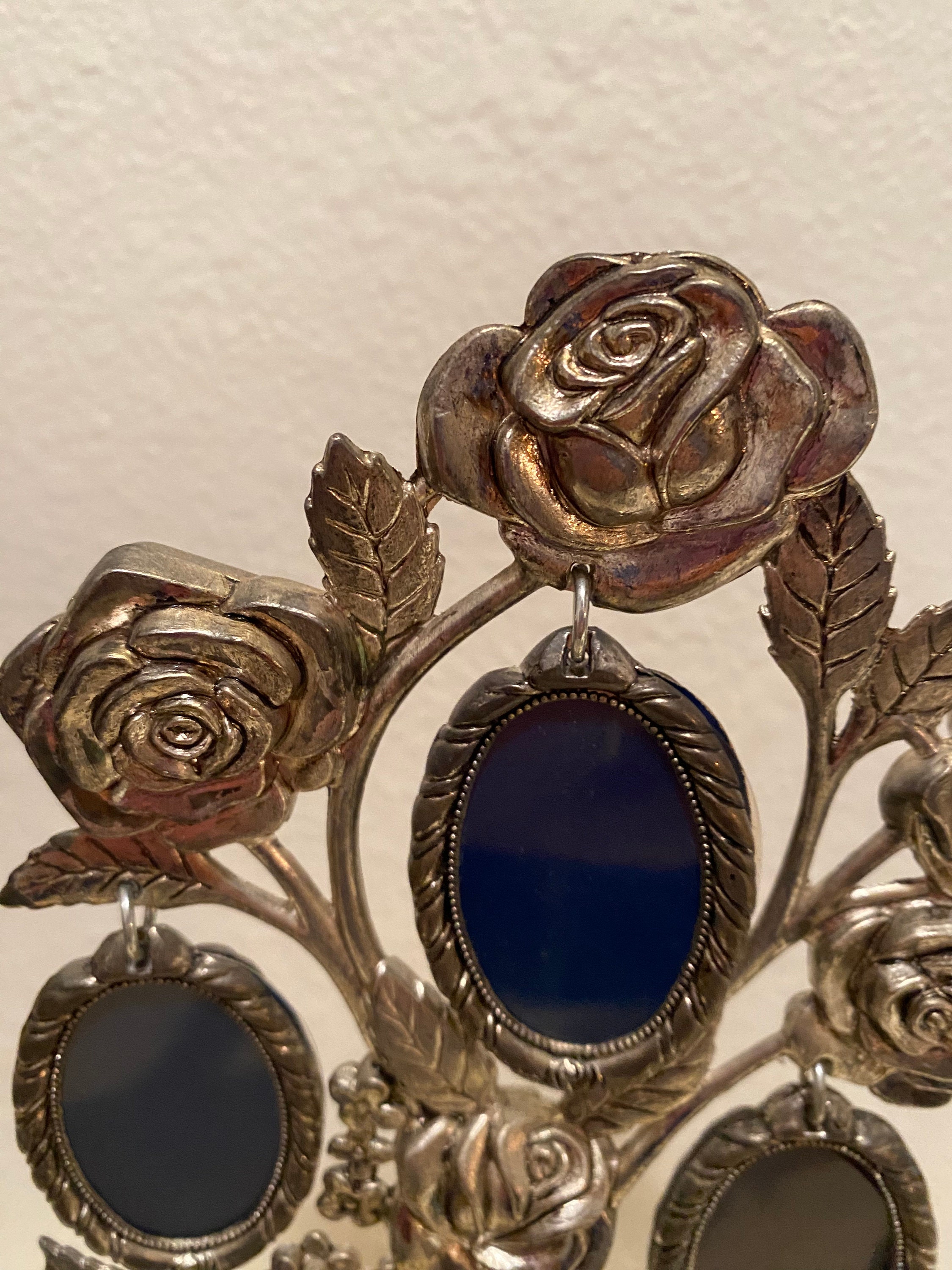 Vintage Godinger Silver Plated Family Tree Stand Photo Frame-5 Oval ...