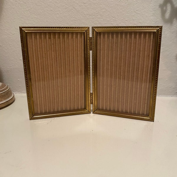 Brass Double Picture Frame - Etsy
