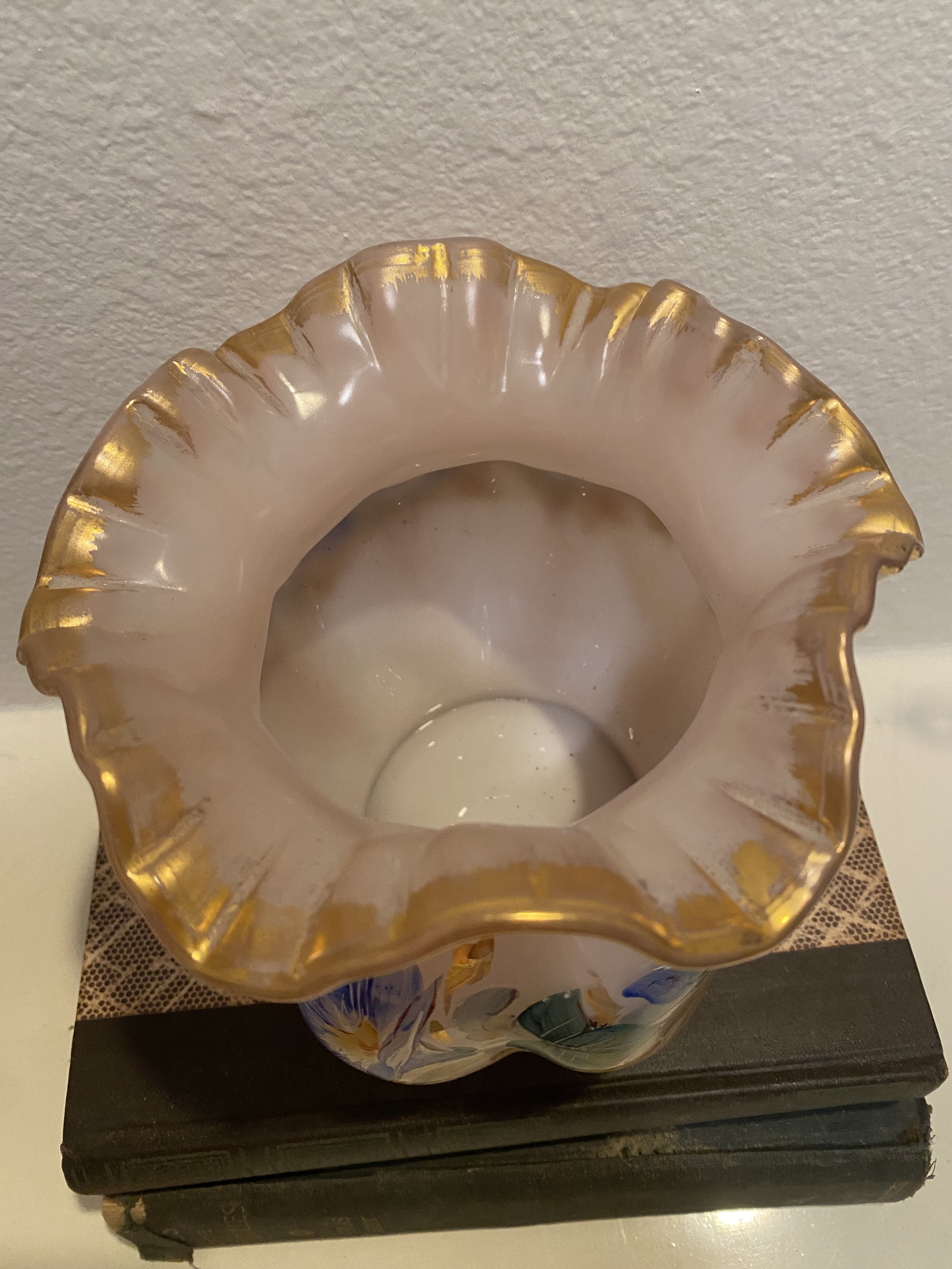 Vintage Fenton Hand Painted Melon Ruffle Vase - Etsy