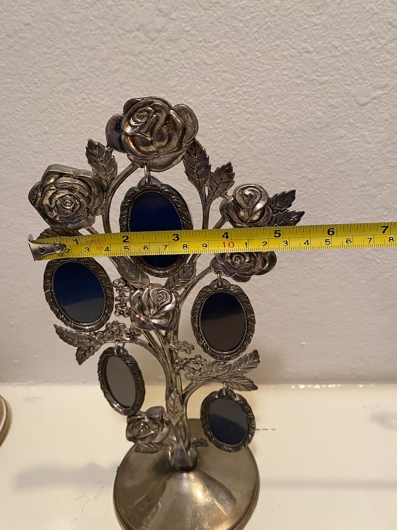 Vintage Godinger Silver Plated Family Tree Stand Photo Frame-5 Oval ...