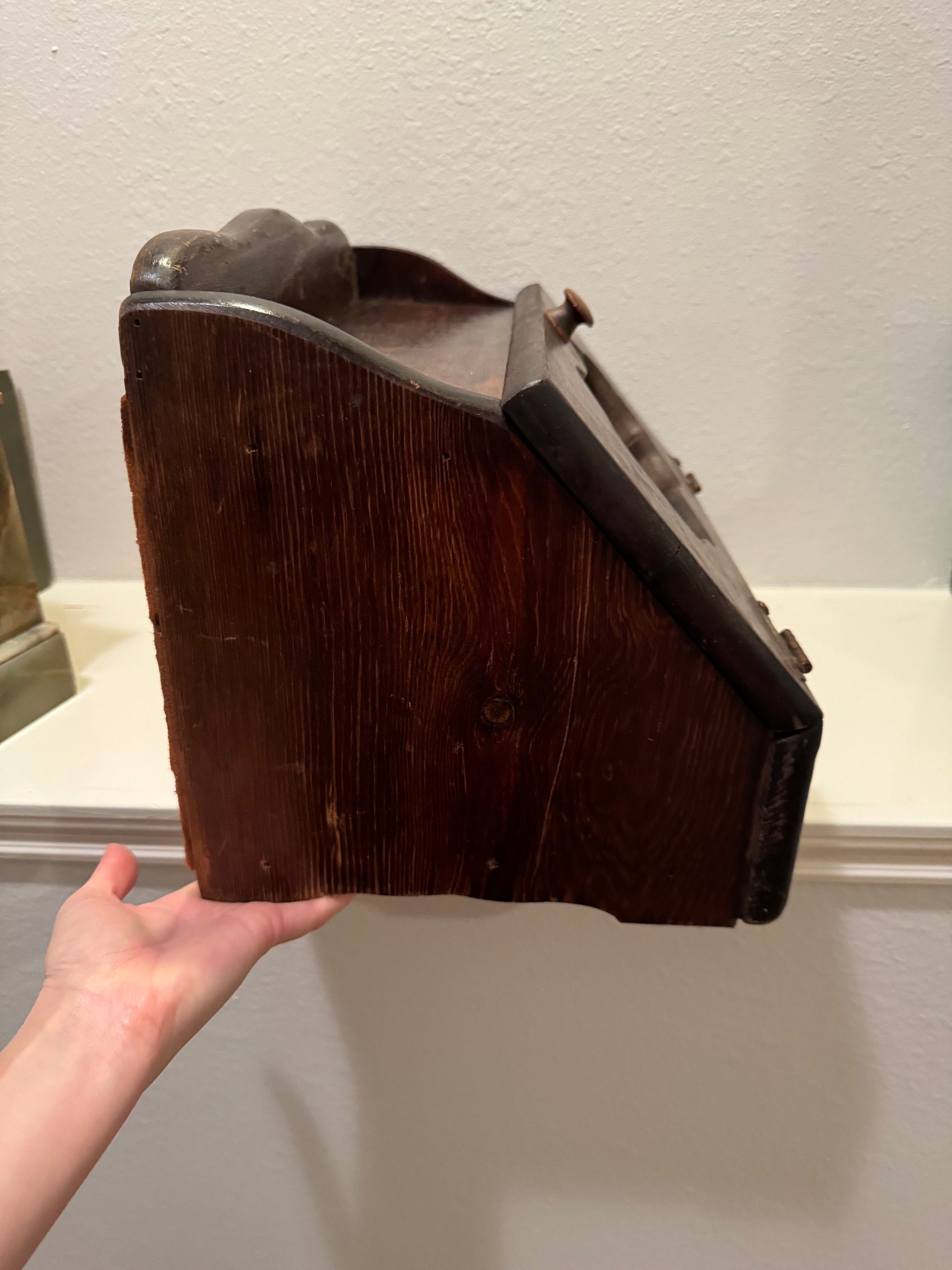 Vintage Large Wooden Bread Box - Etsy