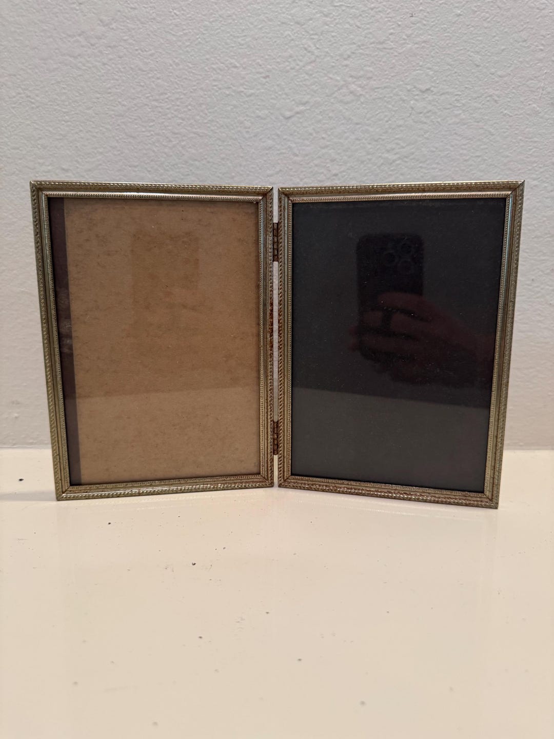 Vintage Heavily Tarnished Double Brass Silver Tone 5x7 Picture Frame - Etsy