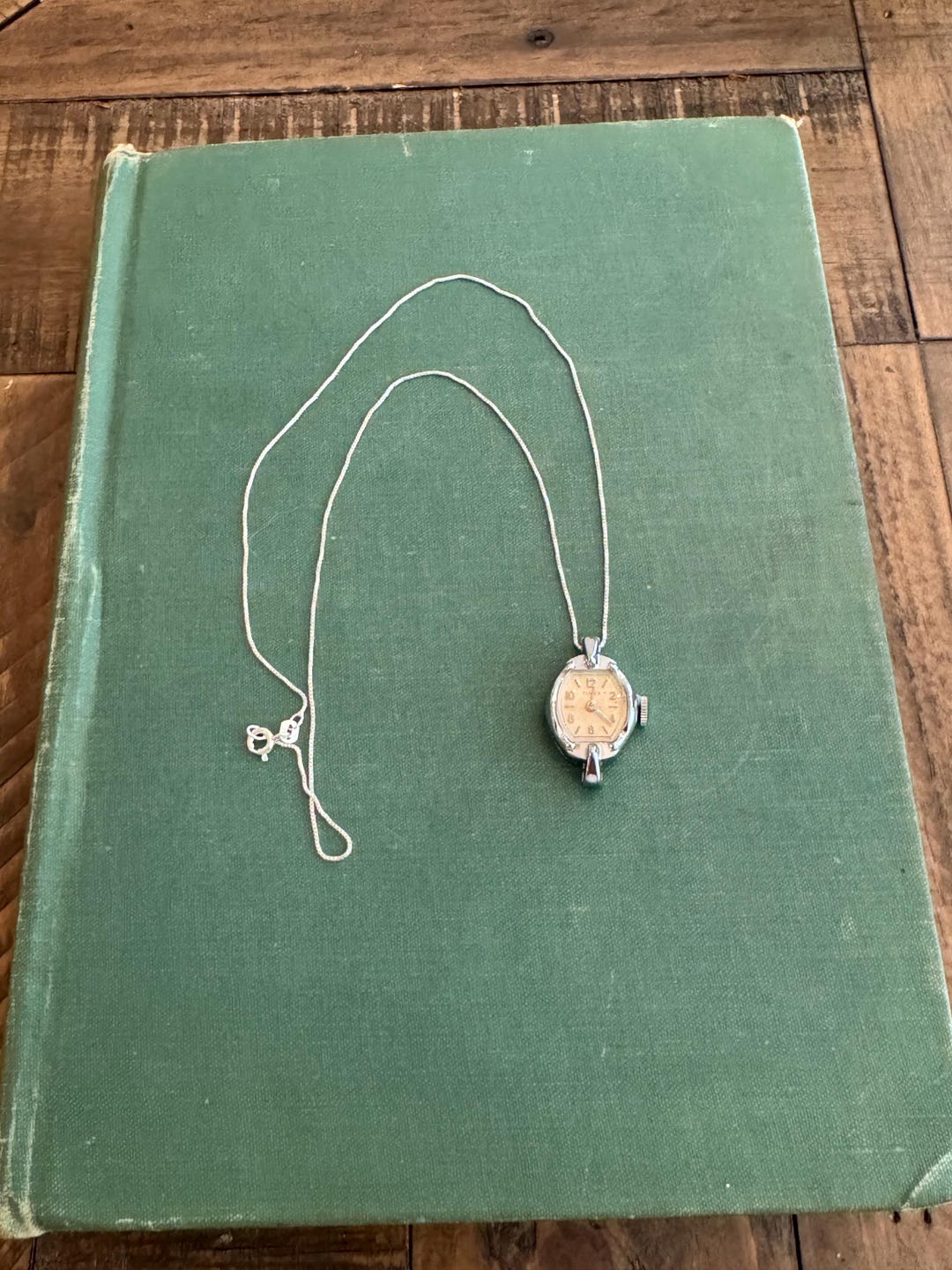 Vintage Timex Silver Tone Watch Face Necklace With Sterling Silver 925 ...