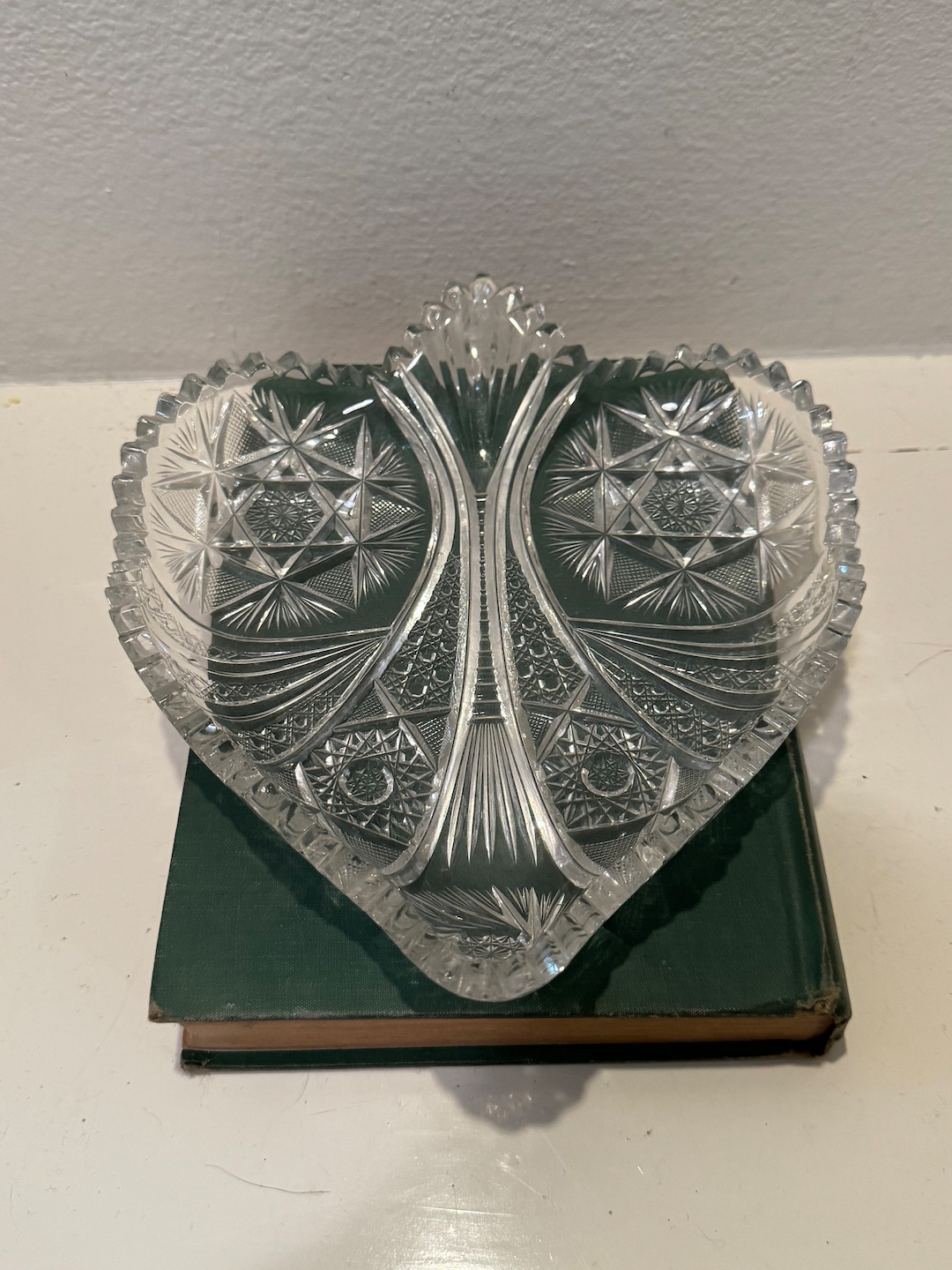 Antique American Brilliant Cut Crystal Hobstar, Crosshatching & Diamond ...