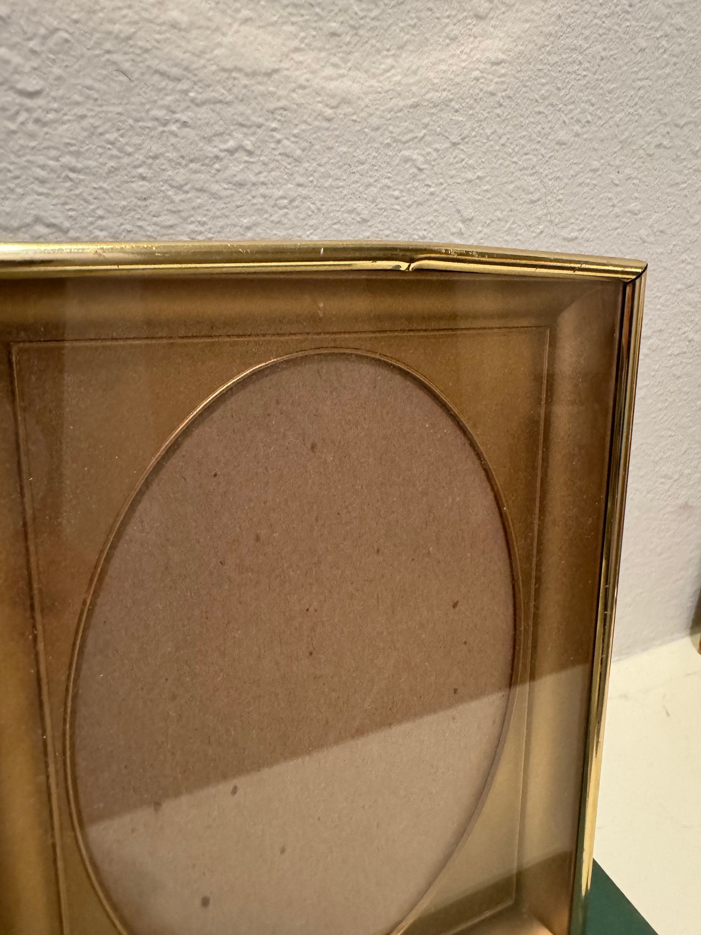 Vintage Brass Oval Inset 5x7 Picture Frame- Small Dent - Etsy