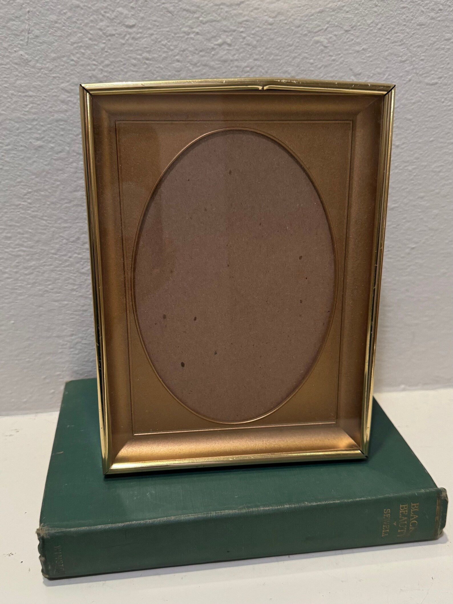 Vintage Brass Oval Inset 5x7 Picture Frame- Small Dent - Etsy