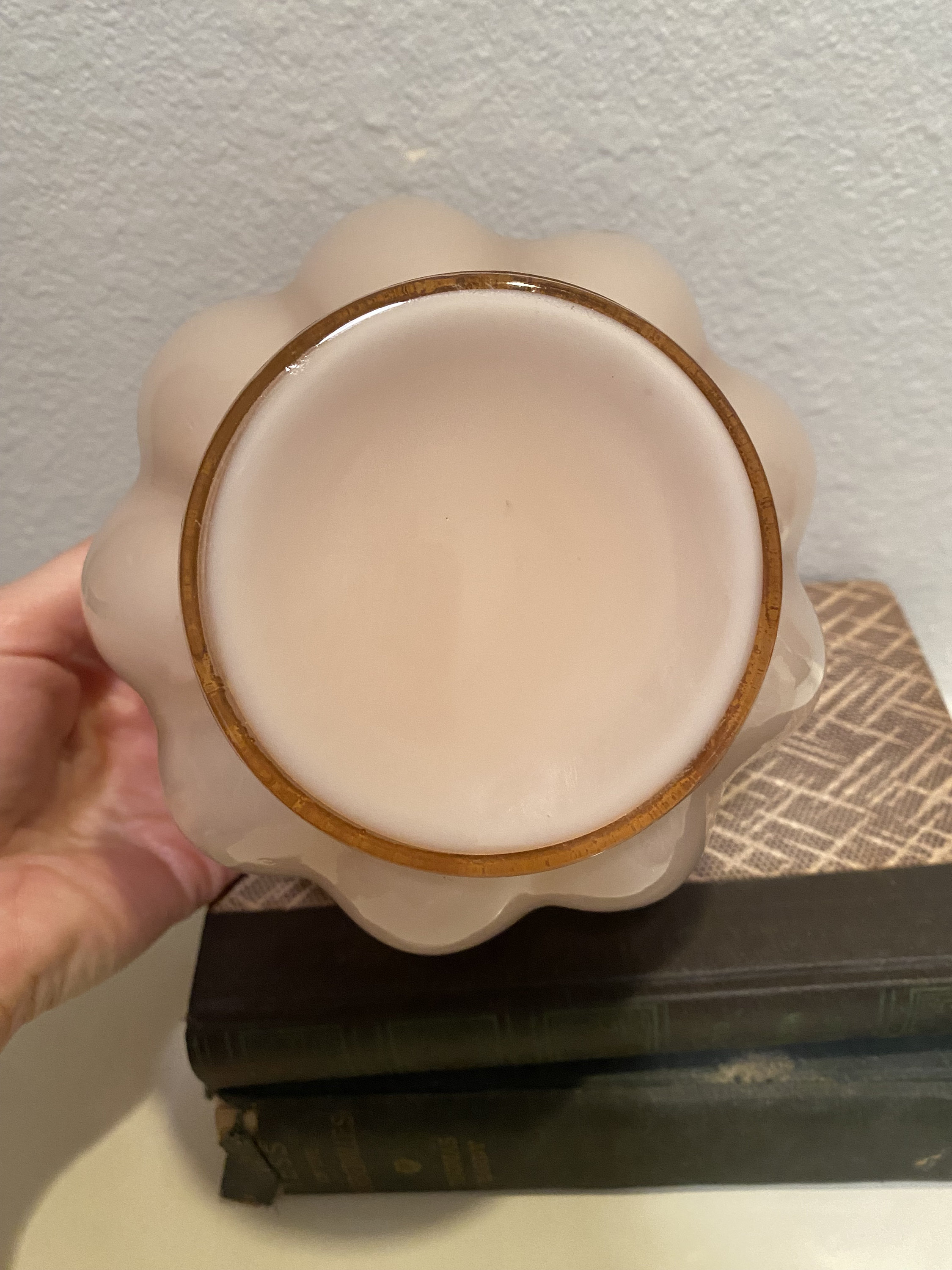 Vintage Fenton Hand Painted Melon Ruffle Vase - Etsy