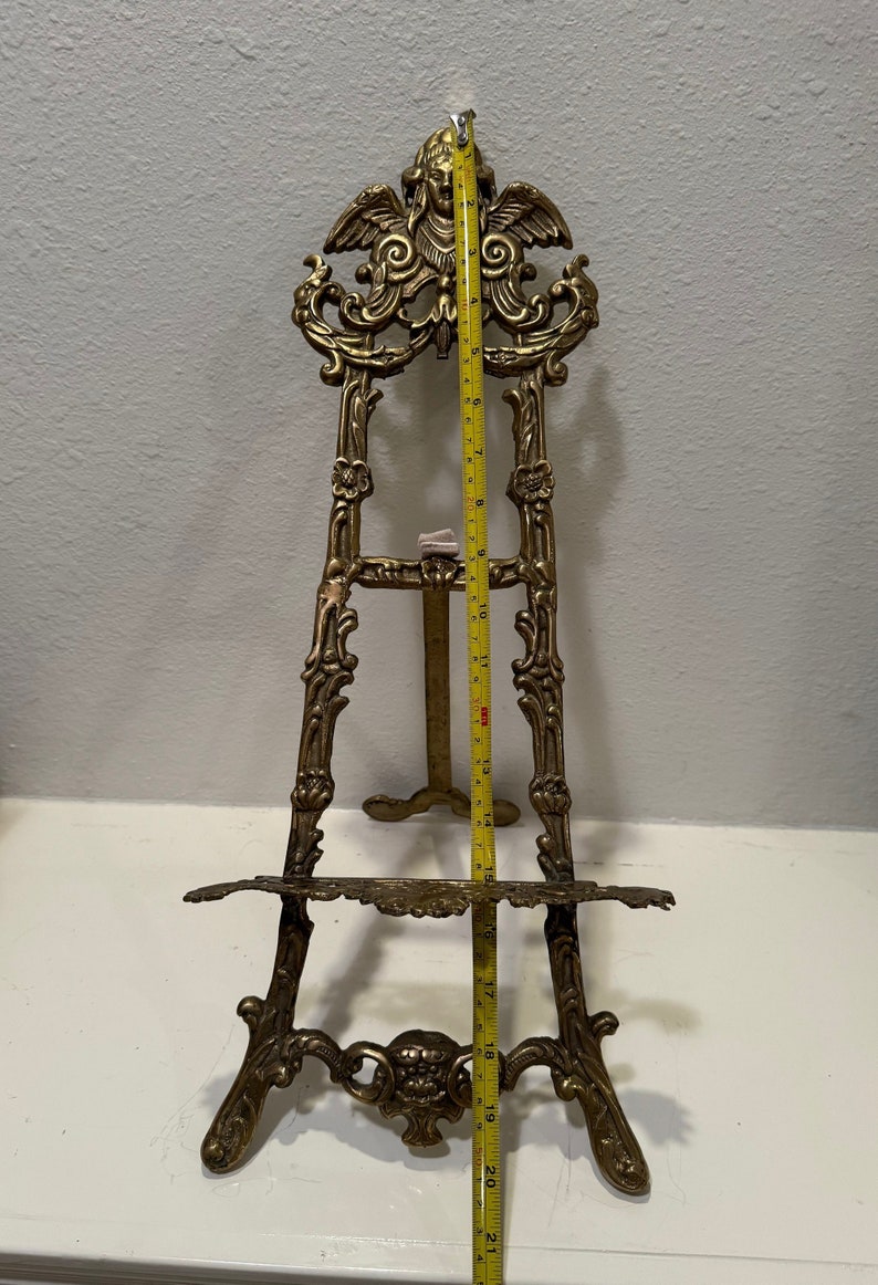 Vintage XL 20” Ornate Victorian Style Brass Easel - Etsy