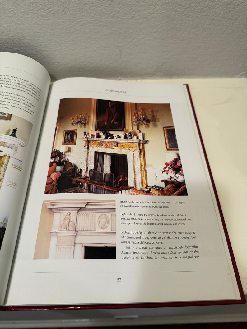 Vintage Fireplace Styles Coffee Table Book, Table Decor, Photography ...
