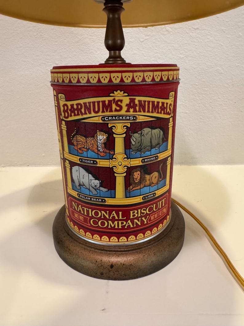 Vintage Barnum’s Animal Crackers National Biscuit Company Circus Lamp ...