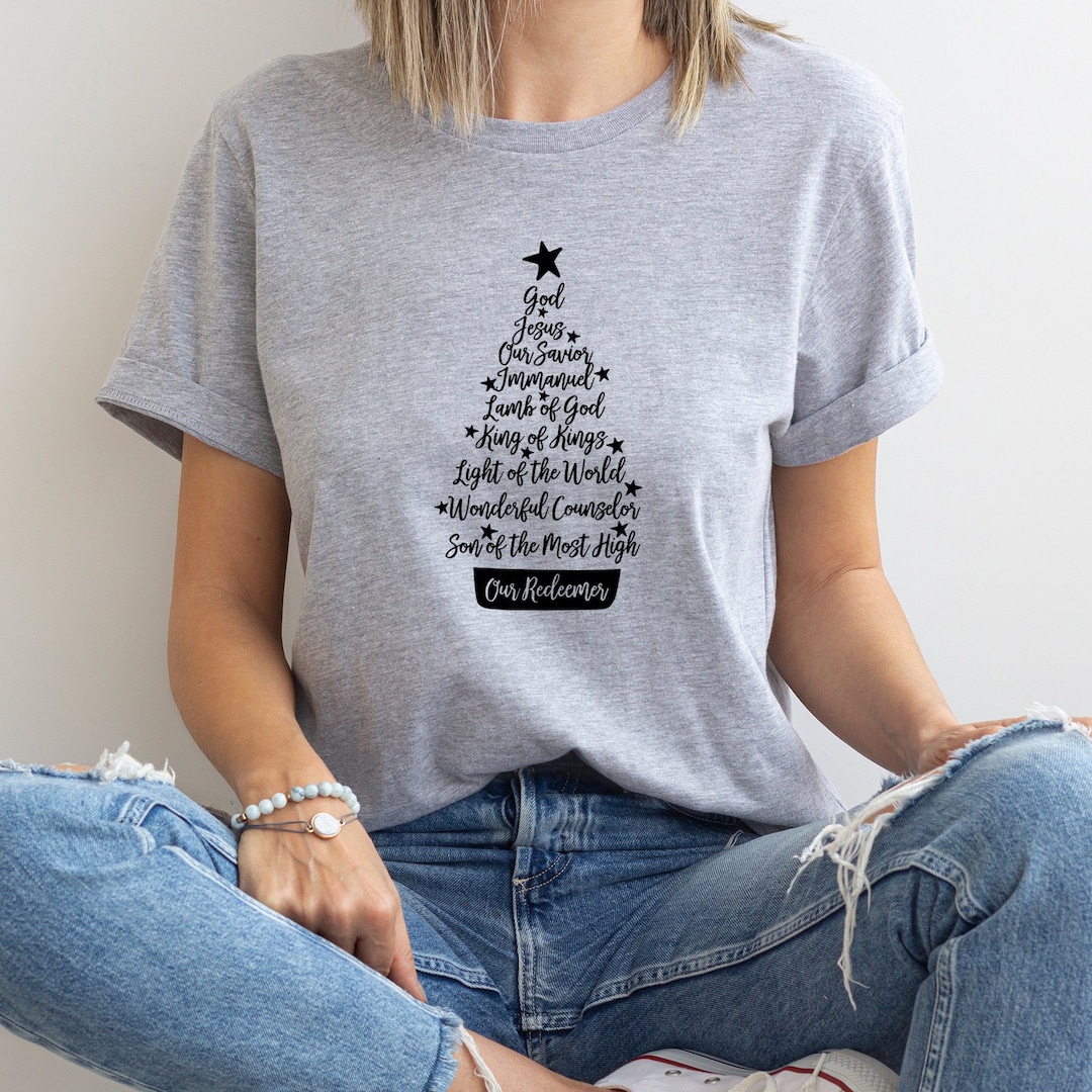 Jesus Christmas Shirt, Christian Tree Shirttmas Chris, Xmas Pattern ...