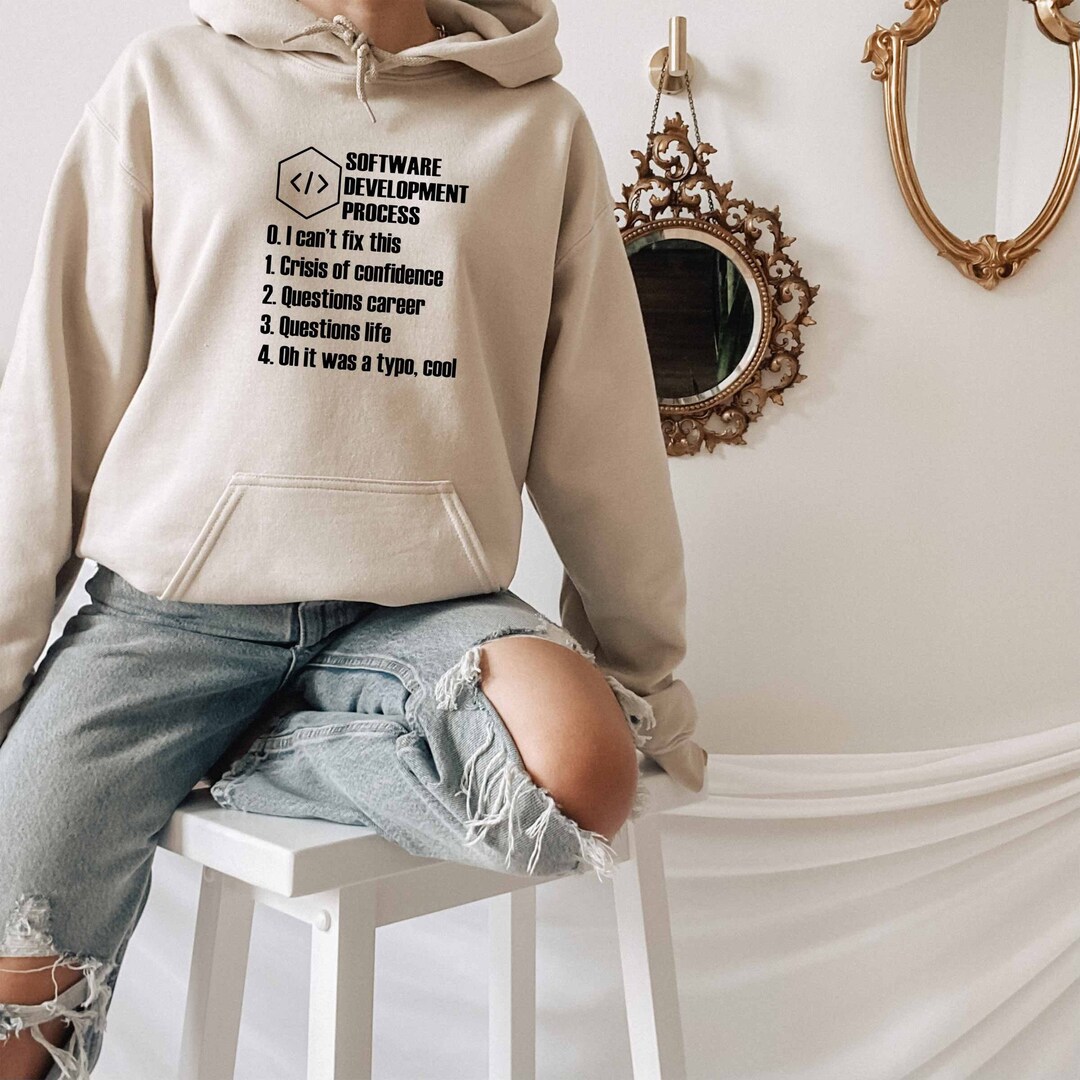 Software Development Process Hoodie, Programmer Hoodie, Computer ...