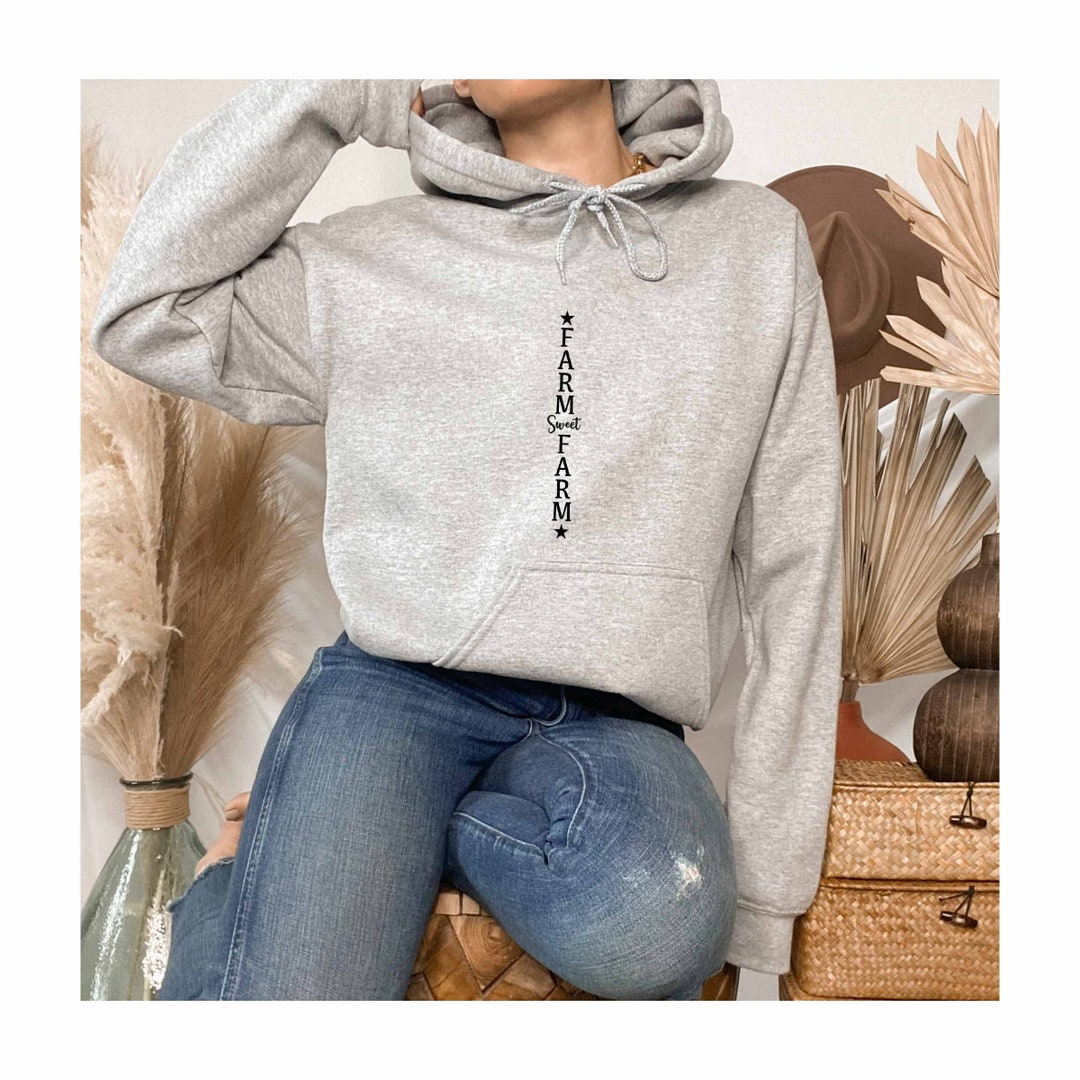 Farm Sweet Farm Hoodie, Equestrian Hoodie, Country Hoodie, Animal Lover ...