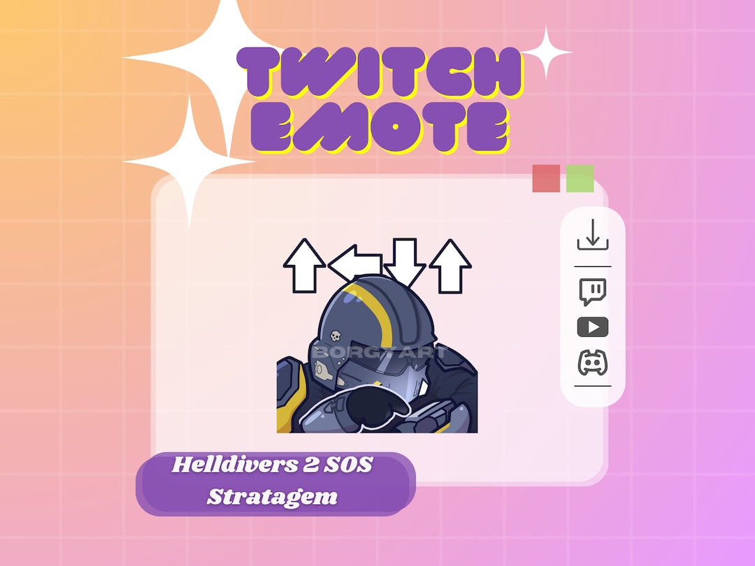 Helldivers 2 SOS Stratagem - Twitch Emote - Etsy