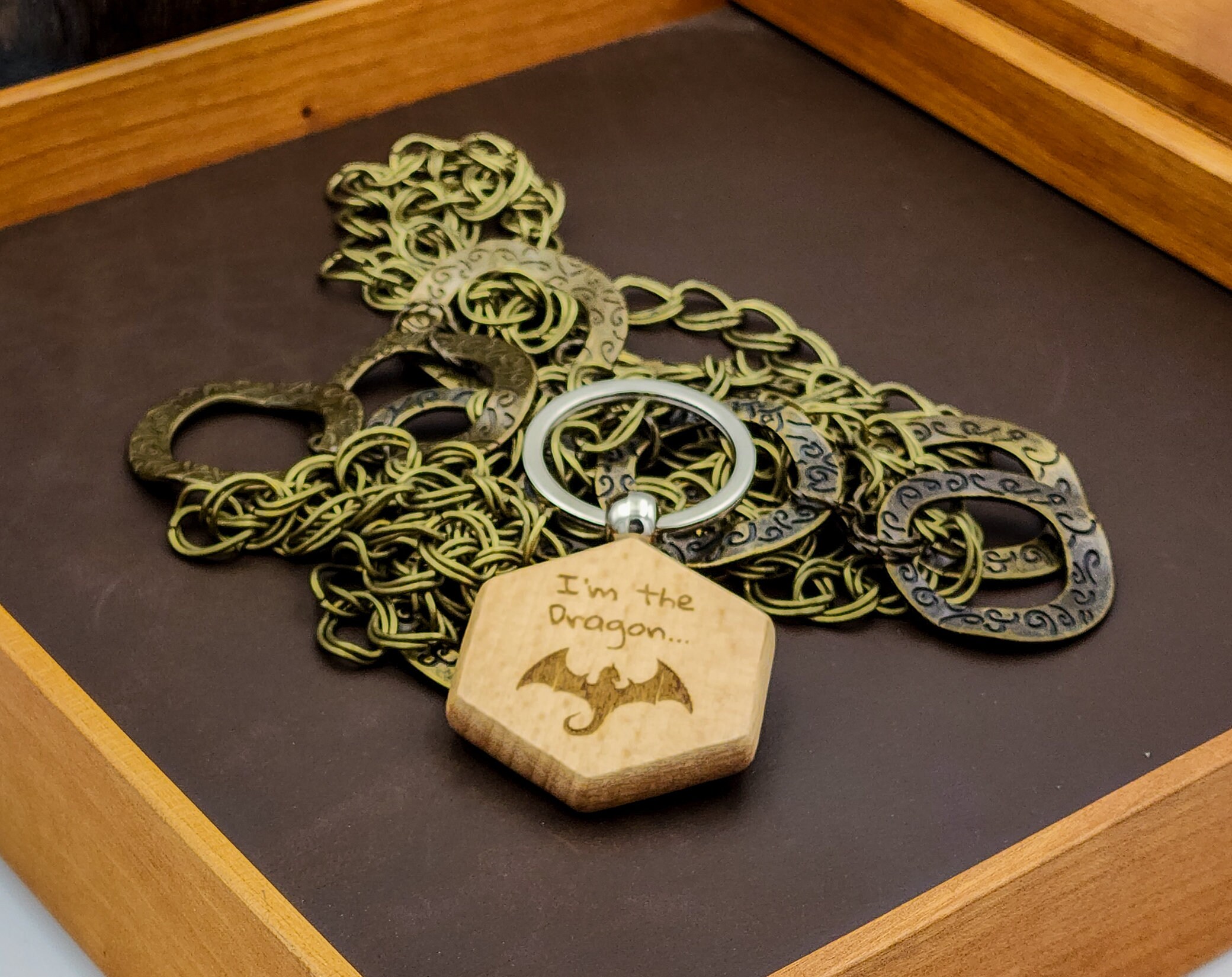 Dnd D20 I'm the Dragon Engraved Keychain - Etsy