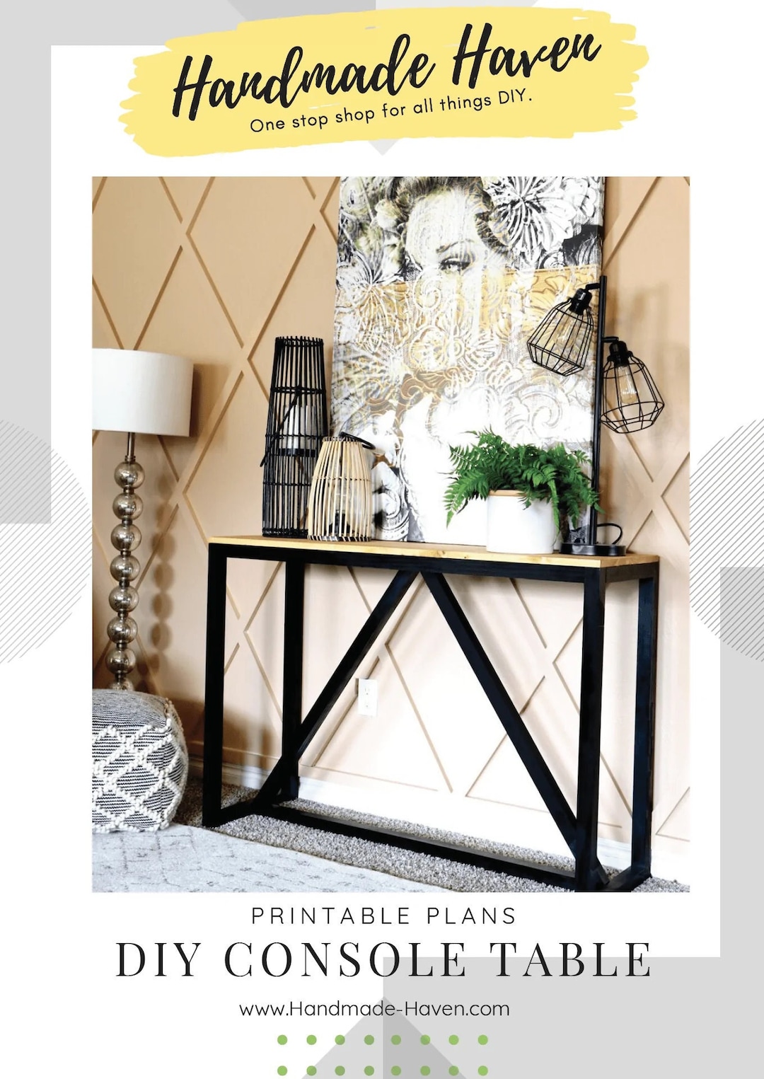 DIY Console Table Printable Plans - Etsy