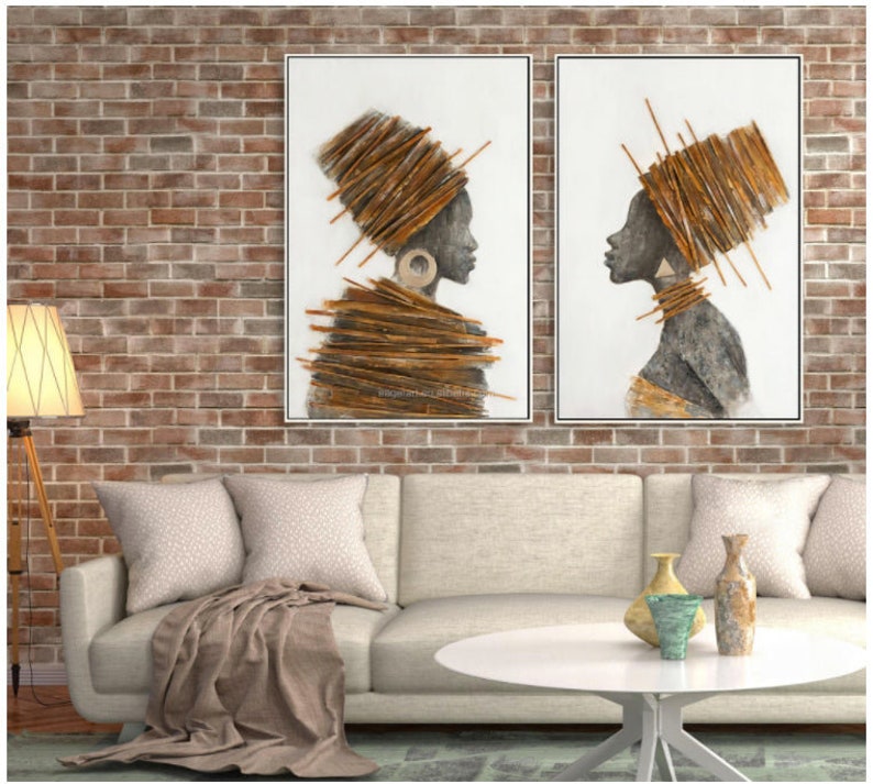 Saharan Queen Profile II - Canvas / Art on Canvas / Unframed / African ...