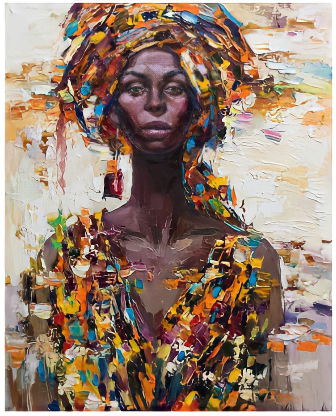 Adorned II / Art on Canvas / Unframed / African American Art / Black ...