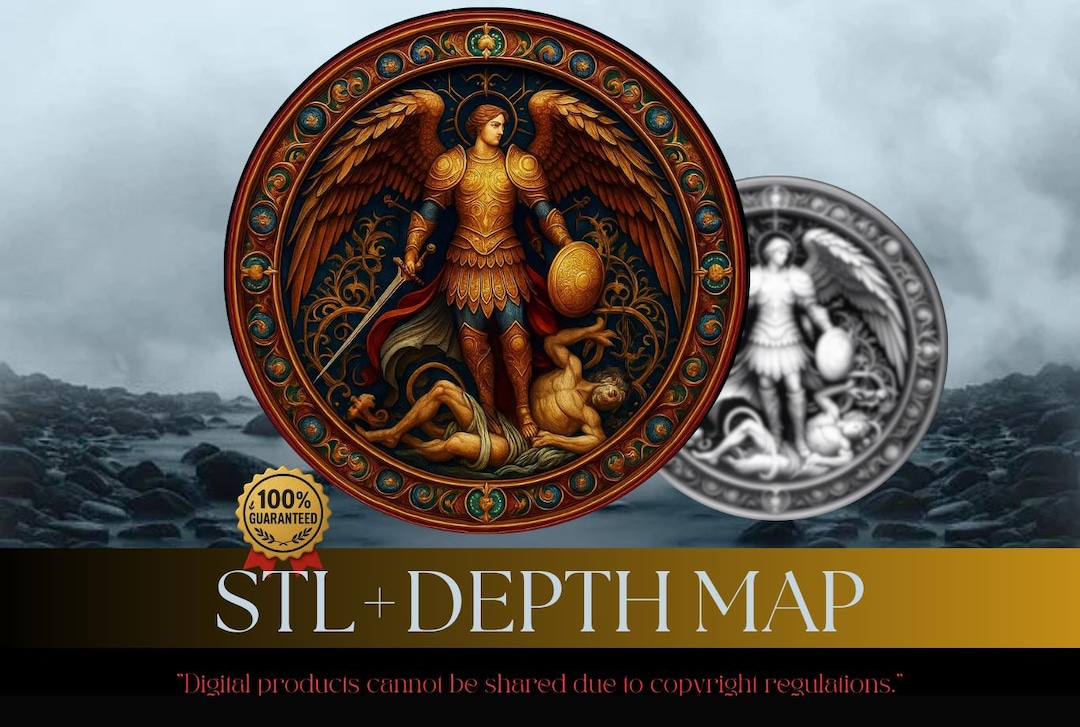 Angel Knight Depth Map STL File | CNC & Laser Engraving (digital ...