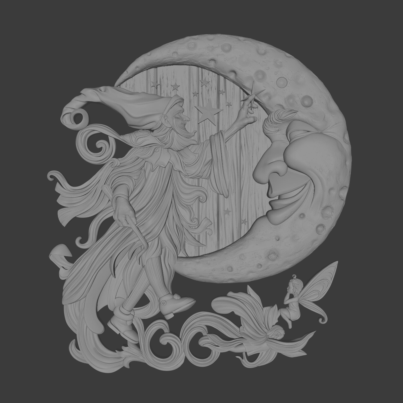 Moon Depth Map: 3D Laser Engrave STL & PNG Files (digital Download) - Etsy