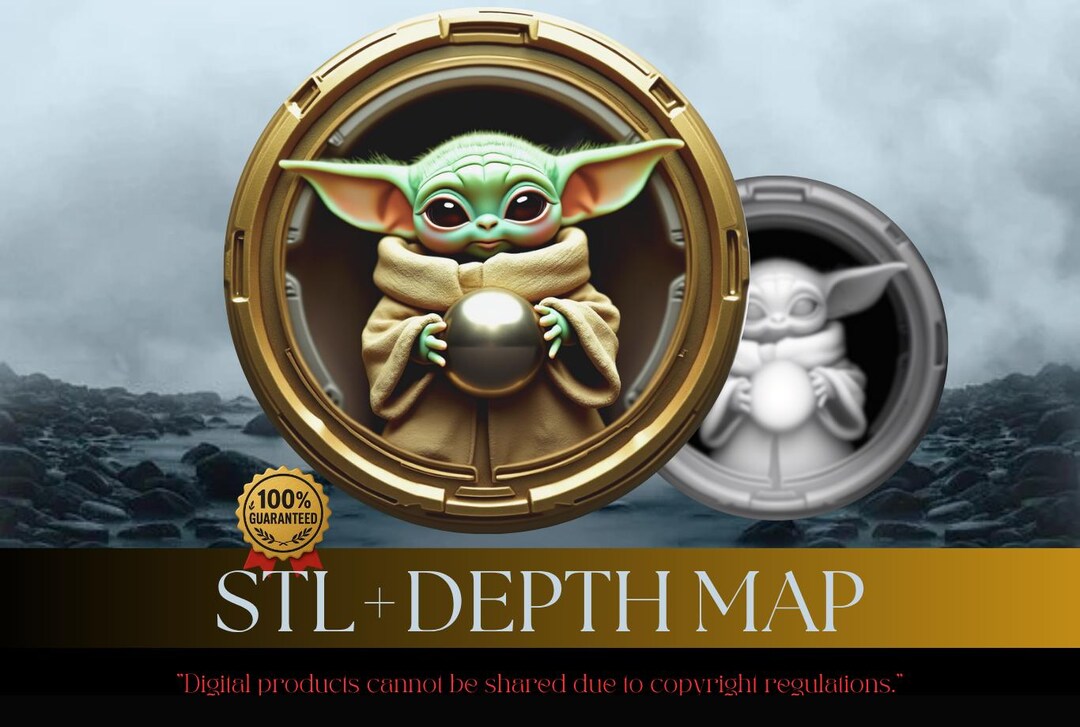 Coin Depth Map | 3D Laser Engrave | Xtool | STL & PNG Files | Grayscale ...
