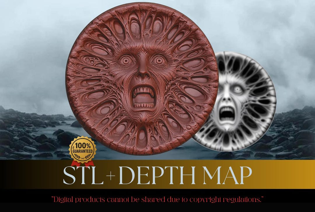 Coin Depth Map | Height Map | 3D Laser Engrave | Xtool | STL & PNG ...
