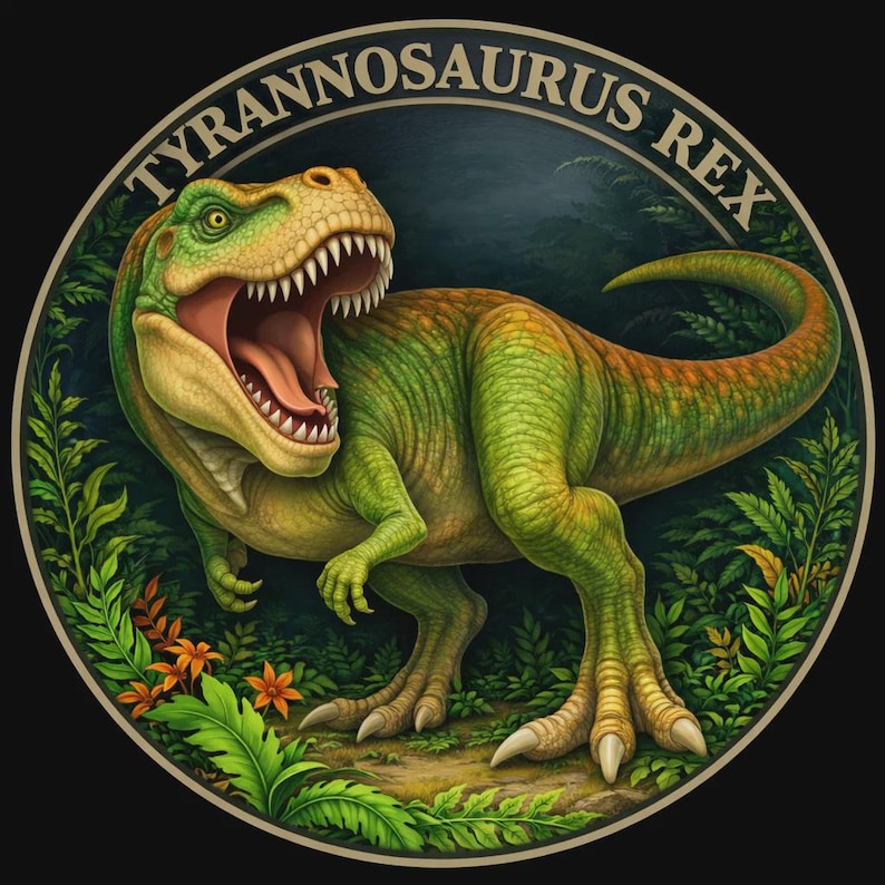 Tyrannsaurus Rex Coin Depth Map | Laser Engrave STL & PNG Files ...