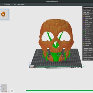 Ornate Pumpkin Face Mask 3D Print File: Halloween Cosplay (STL & 3MF ...