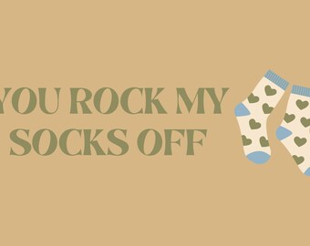 You Rock My Socks Card - Etsy