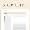 Study Guide Template PDF Printable - Etsy
