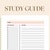 Study Guide Template PDF Printable - Etsy