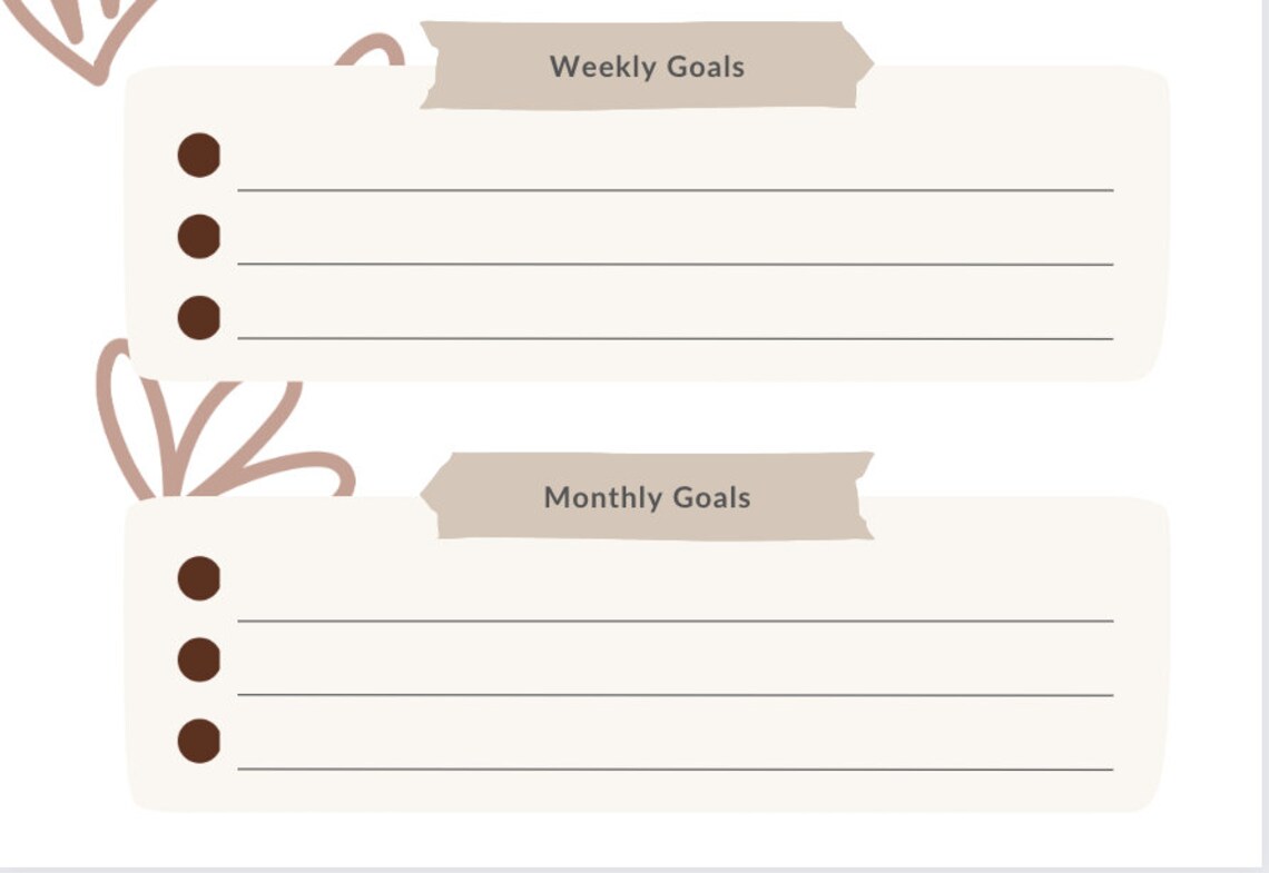 Financial Goal Planner, Goals Tracker, Money Goals, Budgeting, Monthly ...