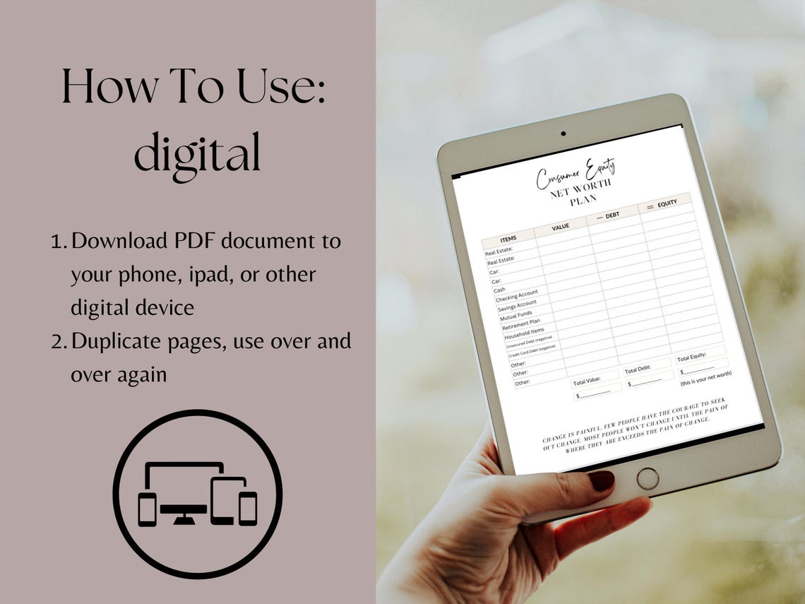 Dave Ramsey Consumer Equity Sheet, Baby Steps Planner, Printable PDF ...