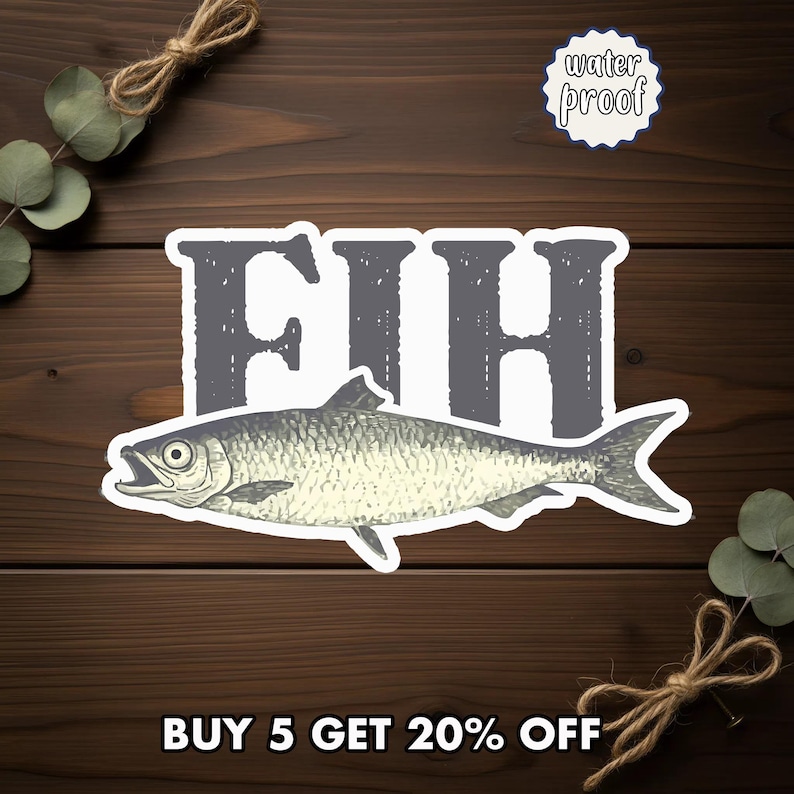 Fih Fish Meme Sticker, Funny Vinyl Decal, Viral Fish Humor Sticker ...