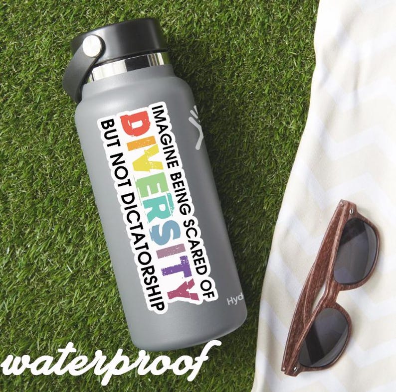 Imagine Being Scared of Diversity Sticker / Car Magnet, Political ...